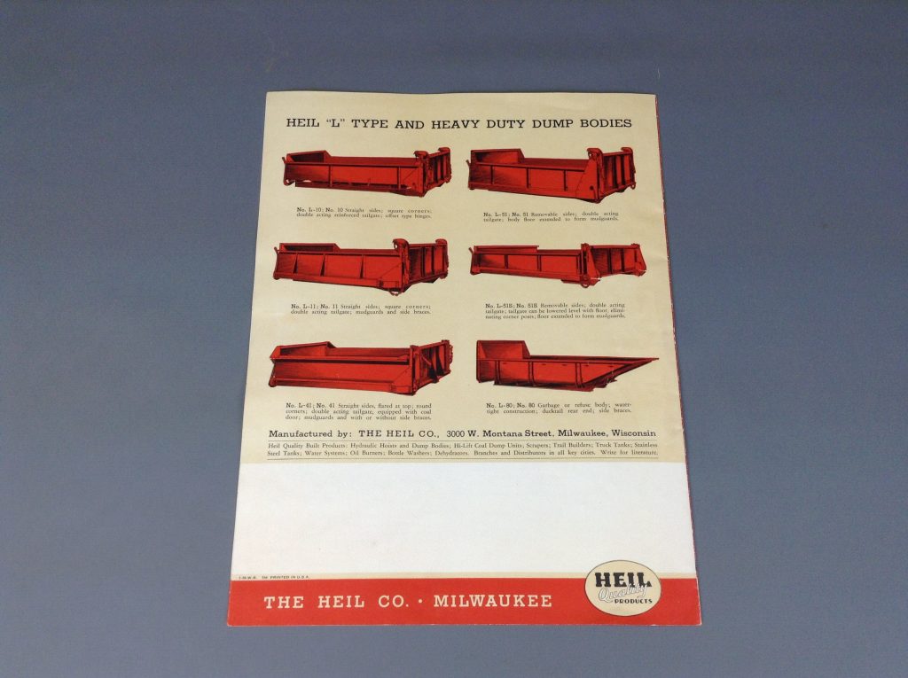IH HEIL HYDRAULIC DUMP UNIT SALES BROCHURE - IH Scout