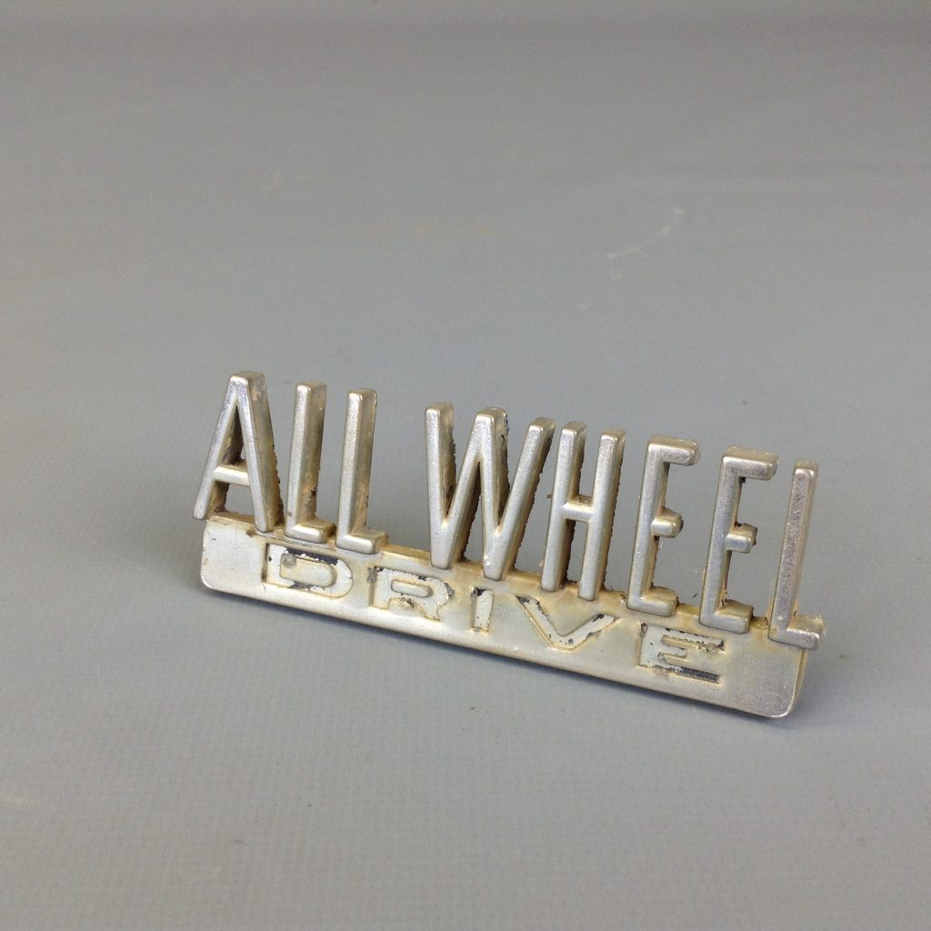 "All Wheel Drive" Emblem - used - IH Scout