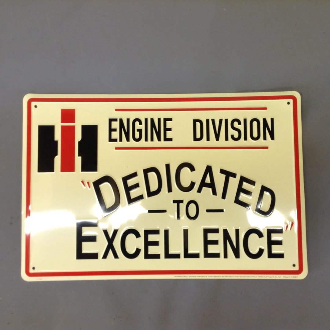IH Engine Division Metal Sign - IH Scout